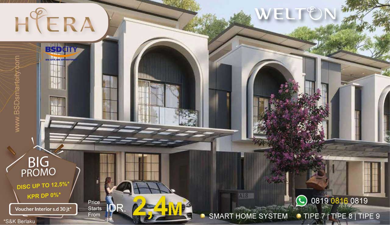 Welton At Hiera: Hunian Mewah di BSD City - BSD Smart City