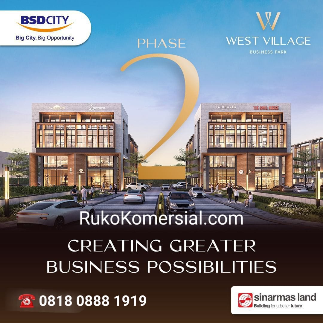 Ruko West Village BSD Smart City by Sinarmasland Tangerang Selatan ...